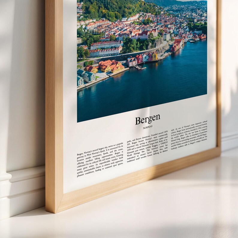 Bergen Color Print, Bergen Real Photo Poster, Bergen Travel Poster Gift ...
