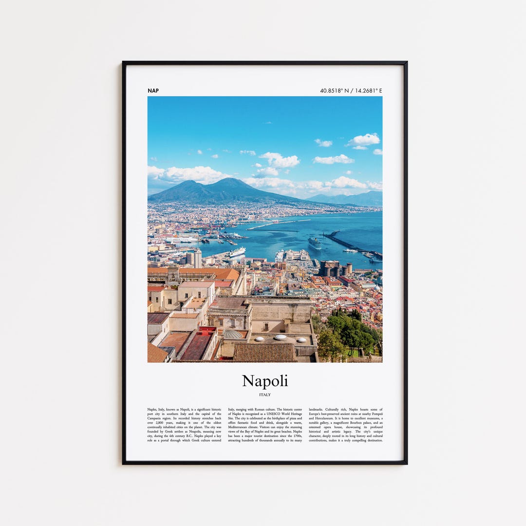 Napoli Color Print, Napoli Real Photo Poster, Napoli Travel Poster Gift ...
