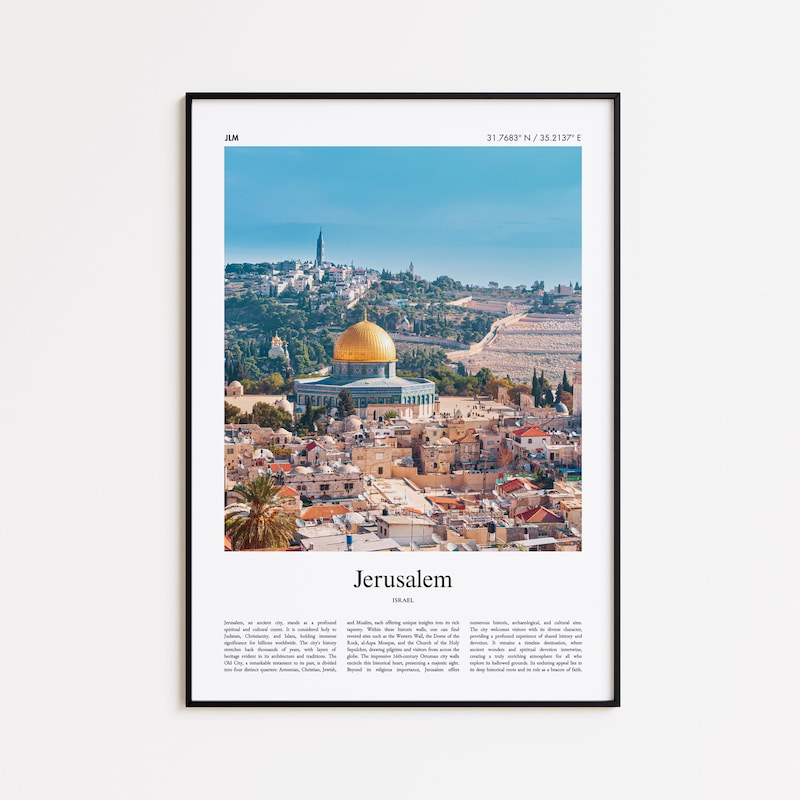 Poster Jerusalem - Etsy UK