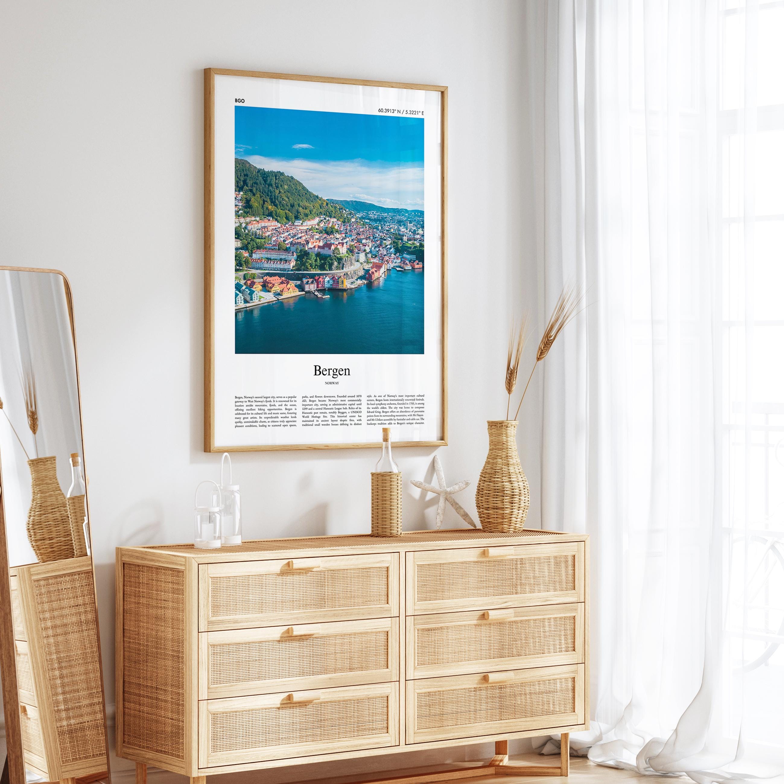 Bergen Color Print, Bergen Real Photo Poster, Bergen Travel Poster Gift ...