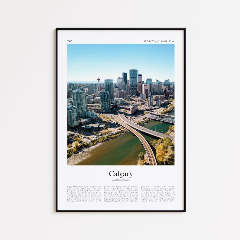 Calgary Color Print, Calgary Real Photo Poster, Calgary Travel Poster ...