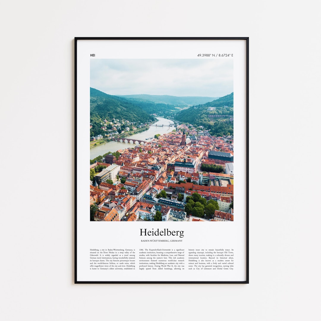 Heidelberg Color Print, Heidelberg Real Photo Poster, Heidelberg Travel ...