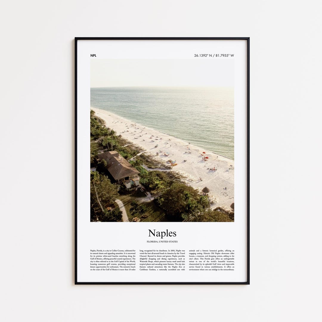 Naples Color Print, Naples Real Photo Poster, Naples Travel Poster Gift ...