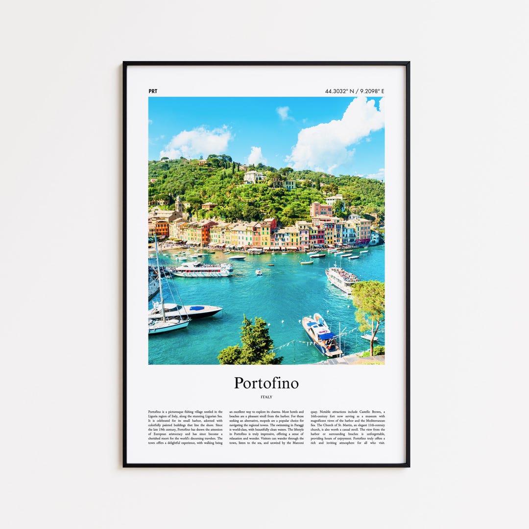 Portofino Color Print, Portofino Real Photo Poster, Portofino Travel ...