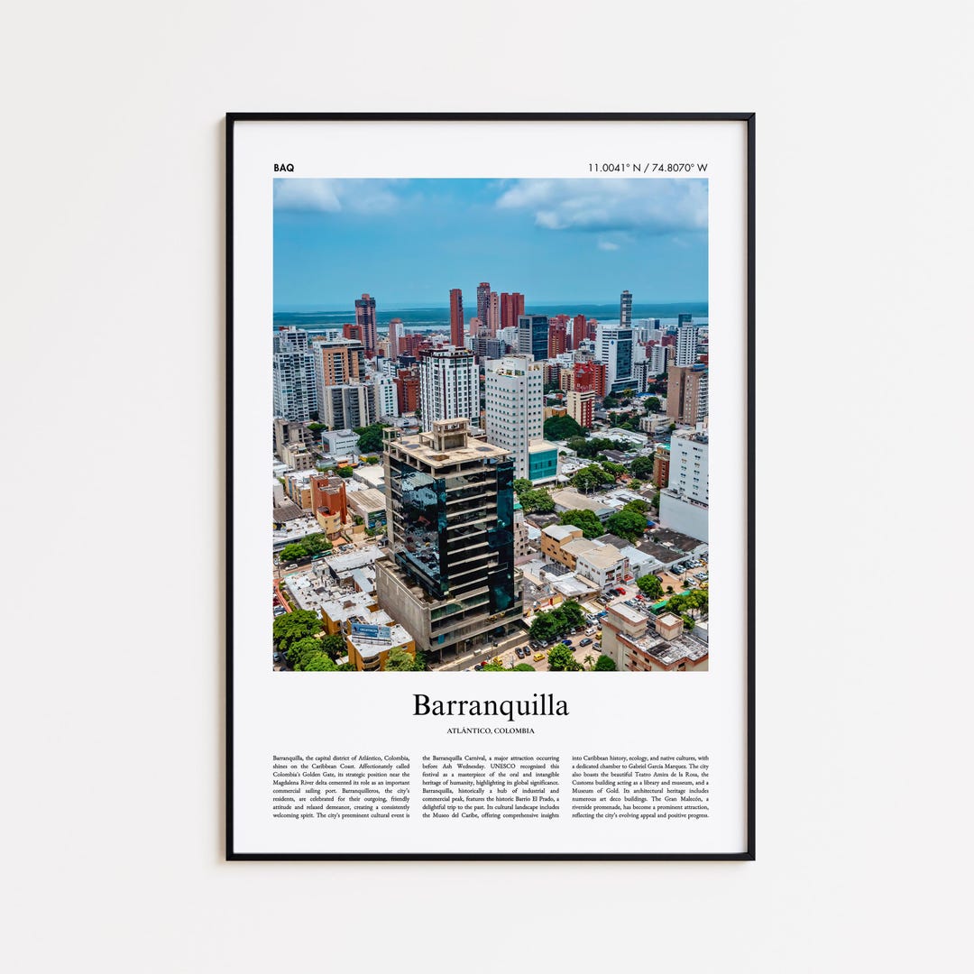 Barranquilla Color Print, Barranquilla Real Photo Poster, Barranquilla ...