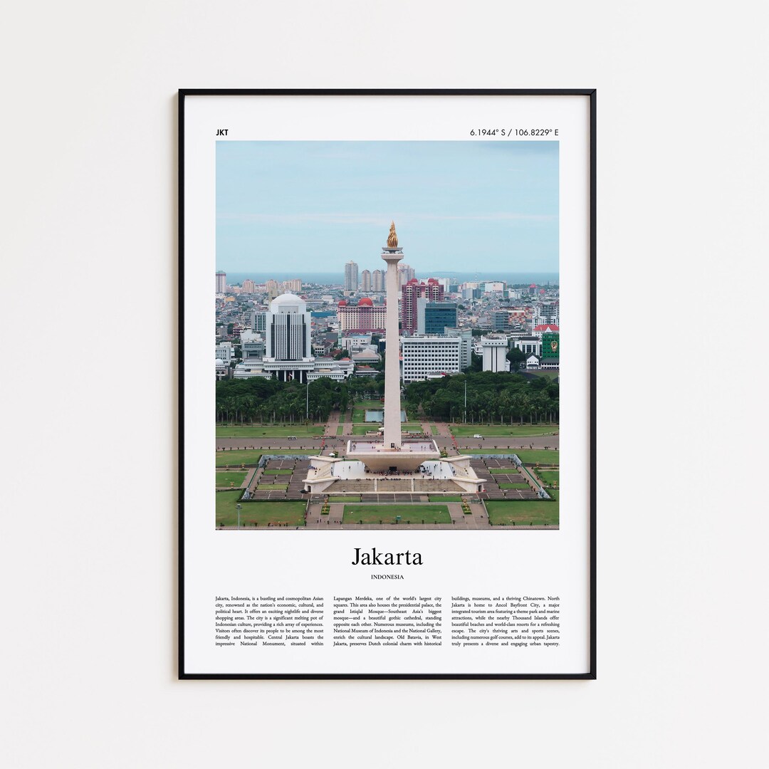 Jakarta Color Print, Jakarta Real Photo Poster, Jakarta Travel Poster ...