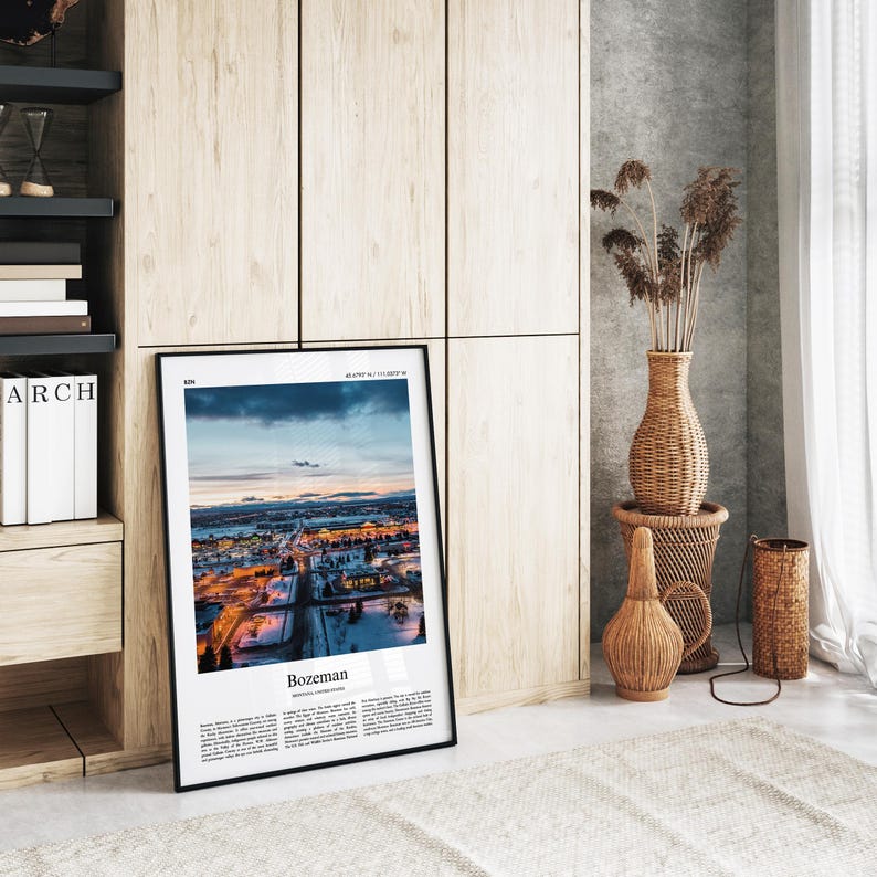 Bozeman Color Print, Bozeman Real Photo Poster, Bozeman Travel Poster ...