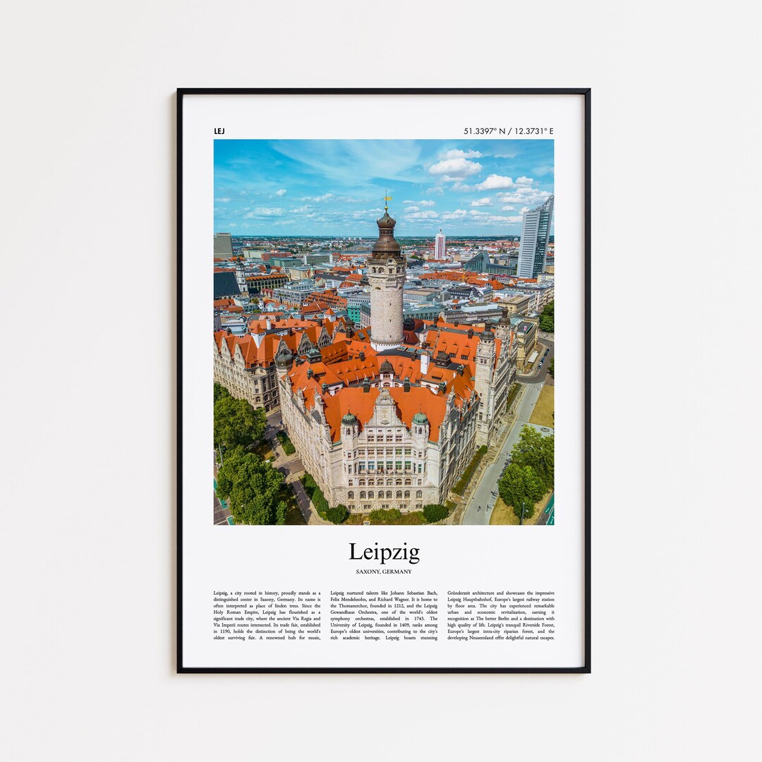Leipzig Color Print, Leipzig Real Photo Poster, Leipzig Travel Poster ...