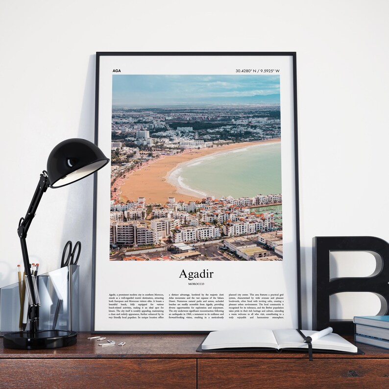Agadir Color Print, Agadir Real Photo Poster, Agadir Travel Poster Gift ...