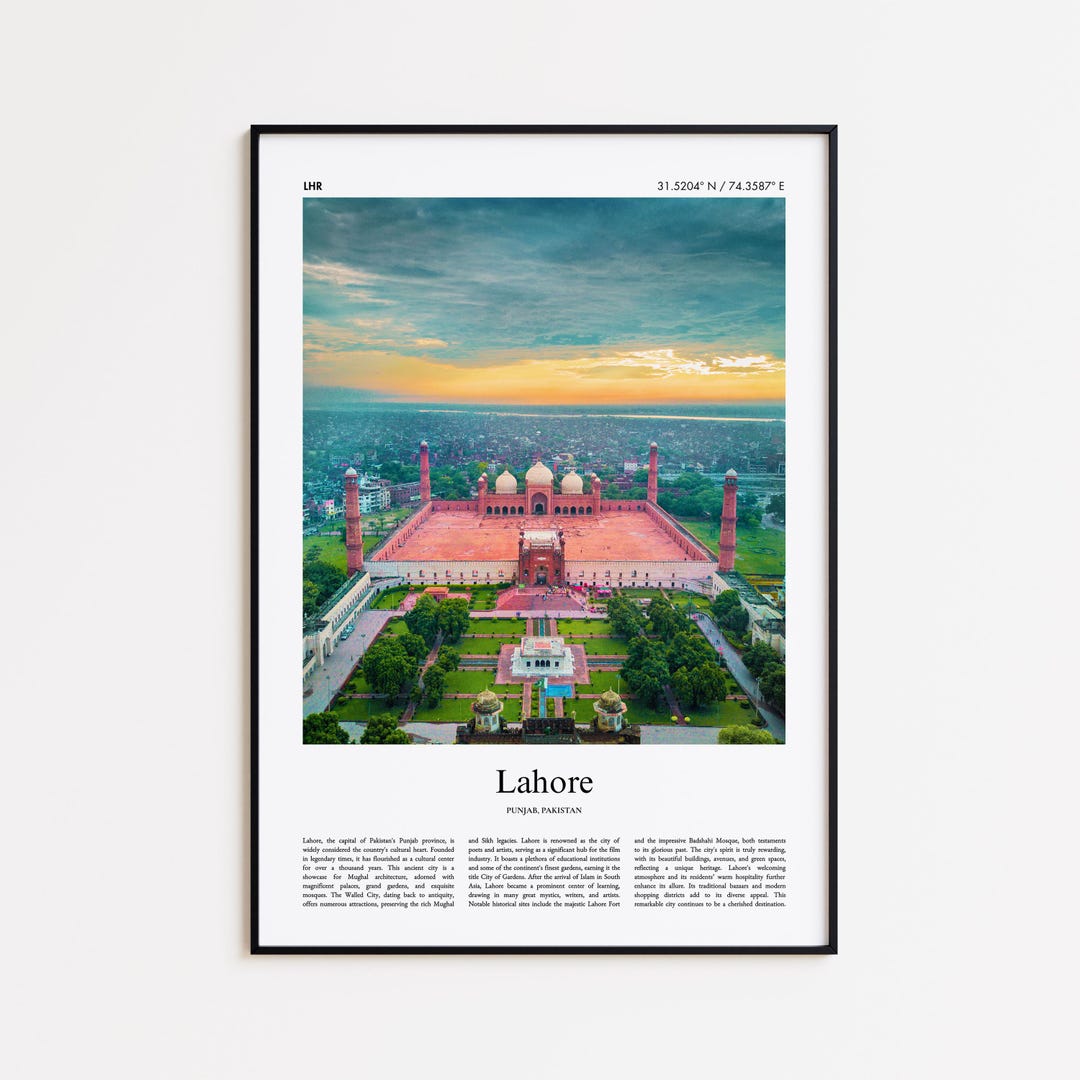 Lahore Color Print, Lahore Real Photo Poster, Lahore Travel Poster Gift ...