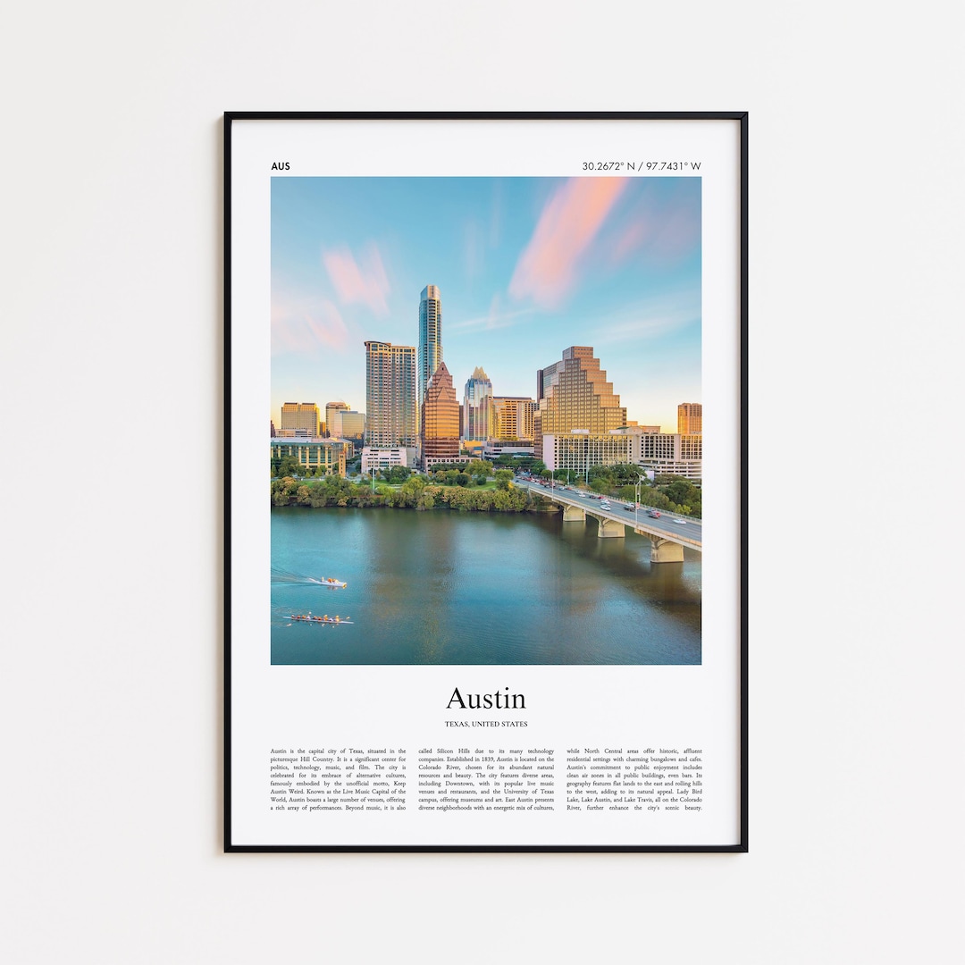 Austin Color Print, Austin Real Photo Poster, Austin Travel Poster Gift ...