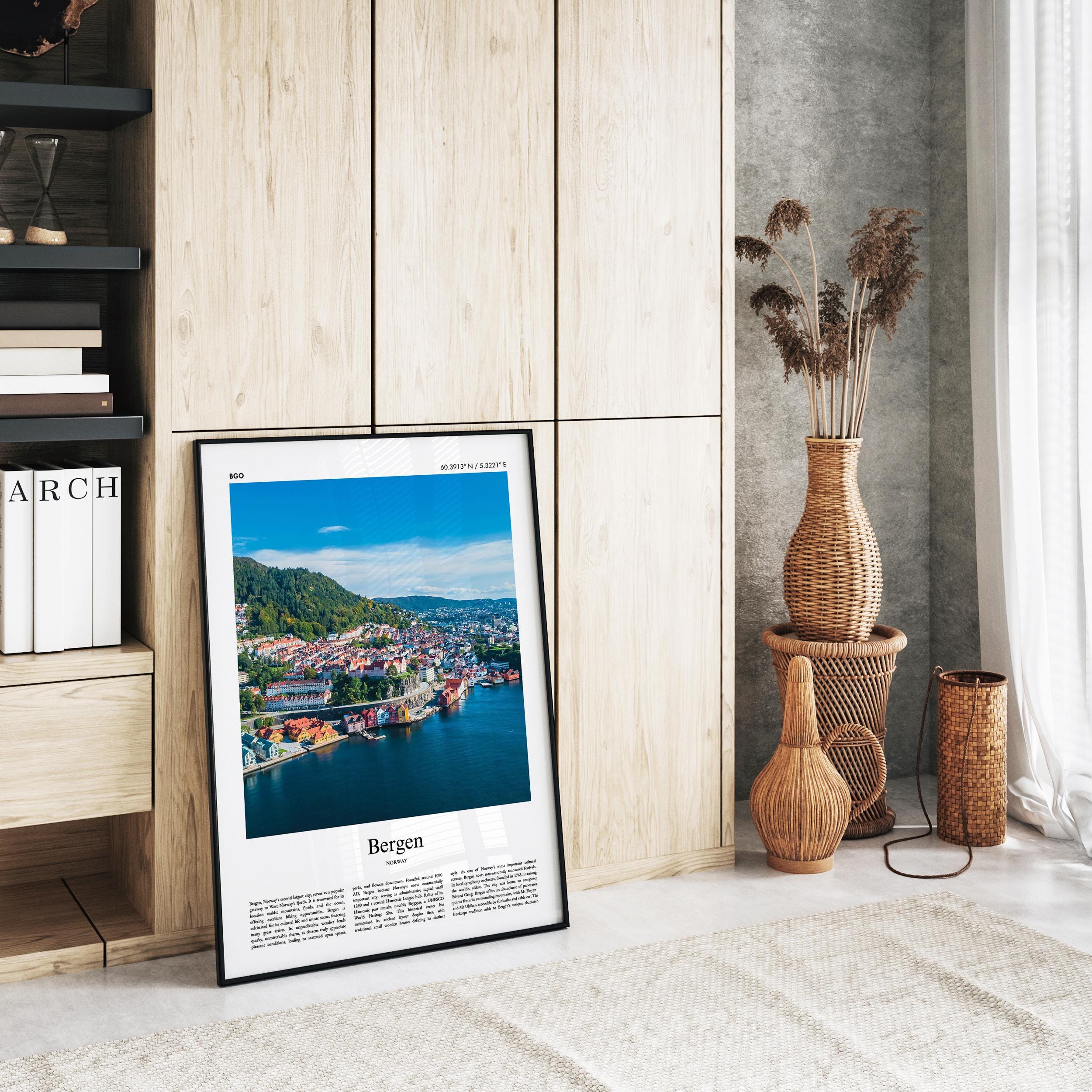 Bergen Color Print, Bergen Real Photo Poster, Bergen Travel Poster Gift ...