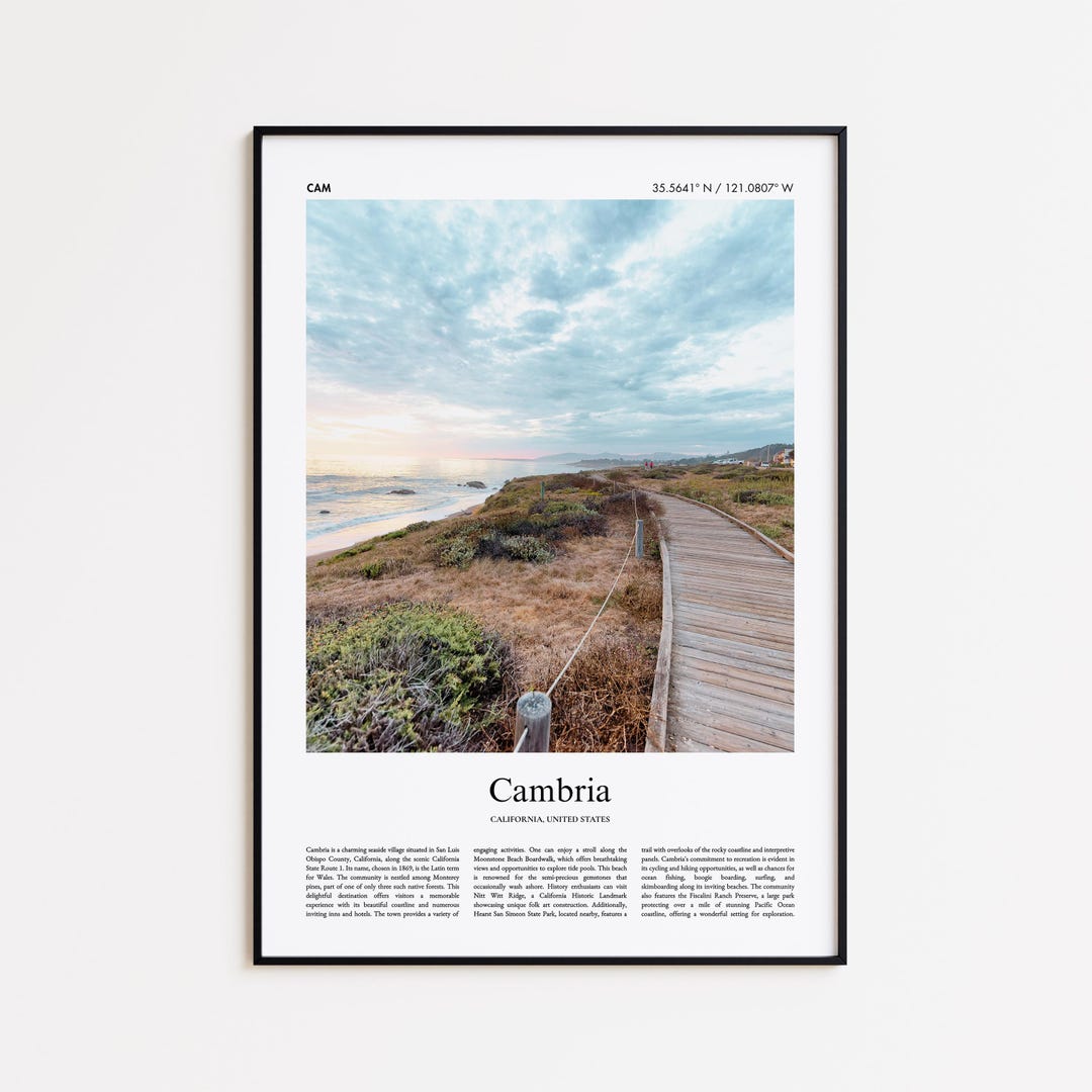 Cambria Color Print, Cambria Real Photo Poster, Cambria Travel Poster ...