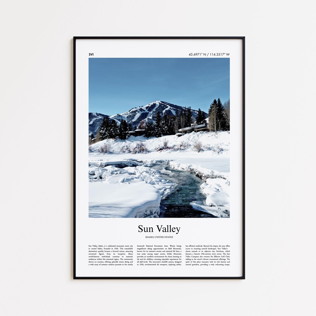 Sun Valley Color Print, Sun Valley Real Photo Poster, Sun Valley Travel ...