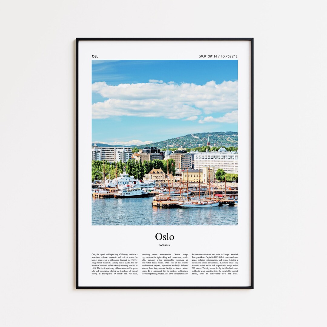 Oslo Color Print, Oslo Real Photo Poster, Oslo Travel Poster Gift ...