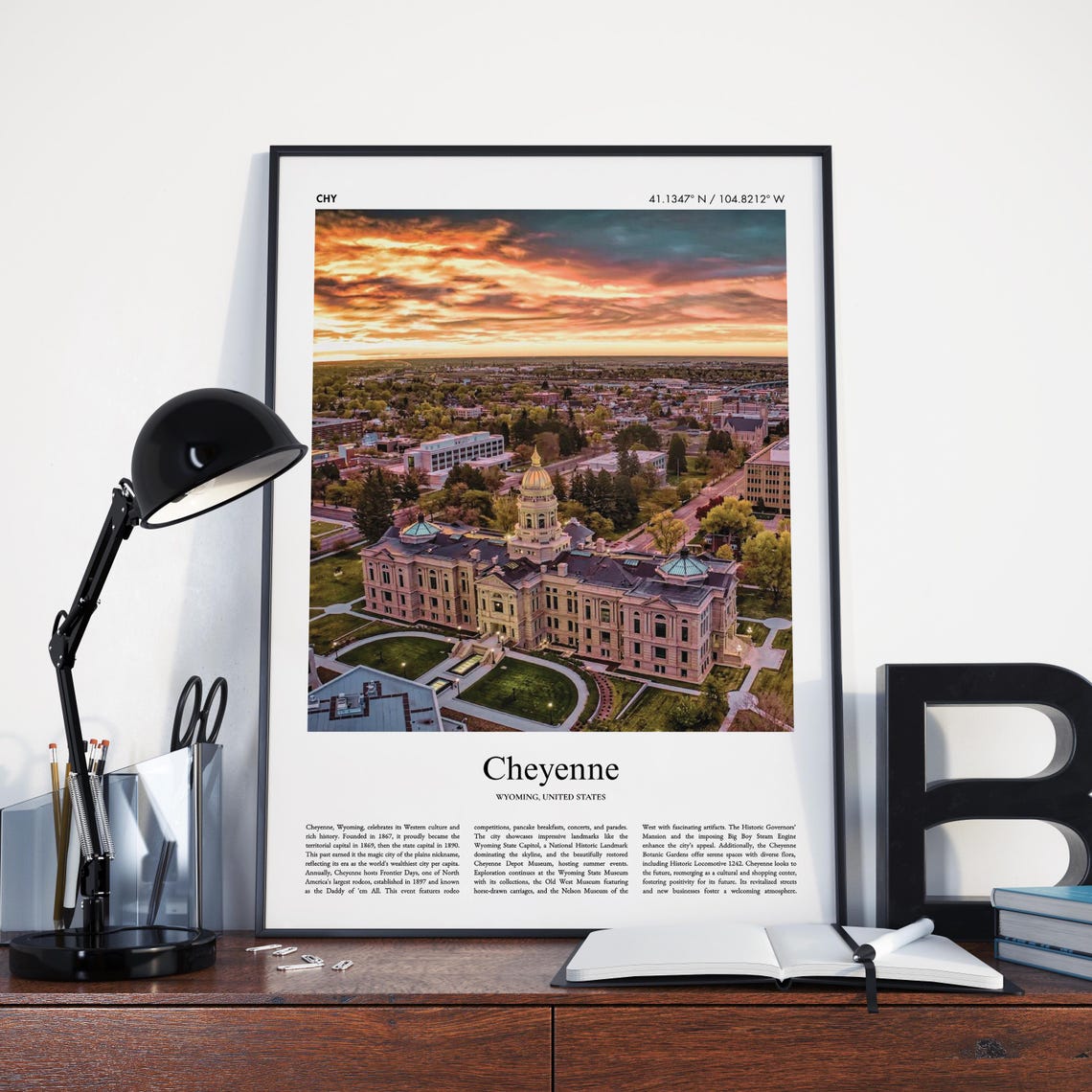 Cheyenne Color Print, Cheyenne Real Photo Poster, Cheyenne Travel ...
