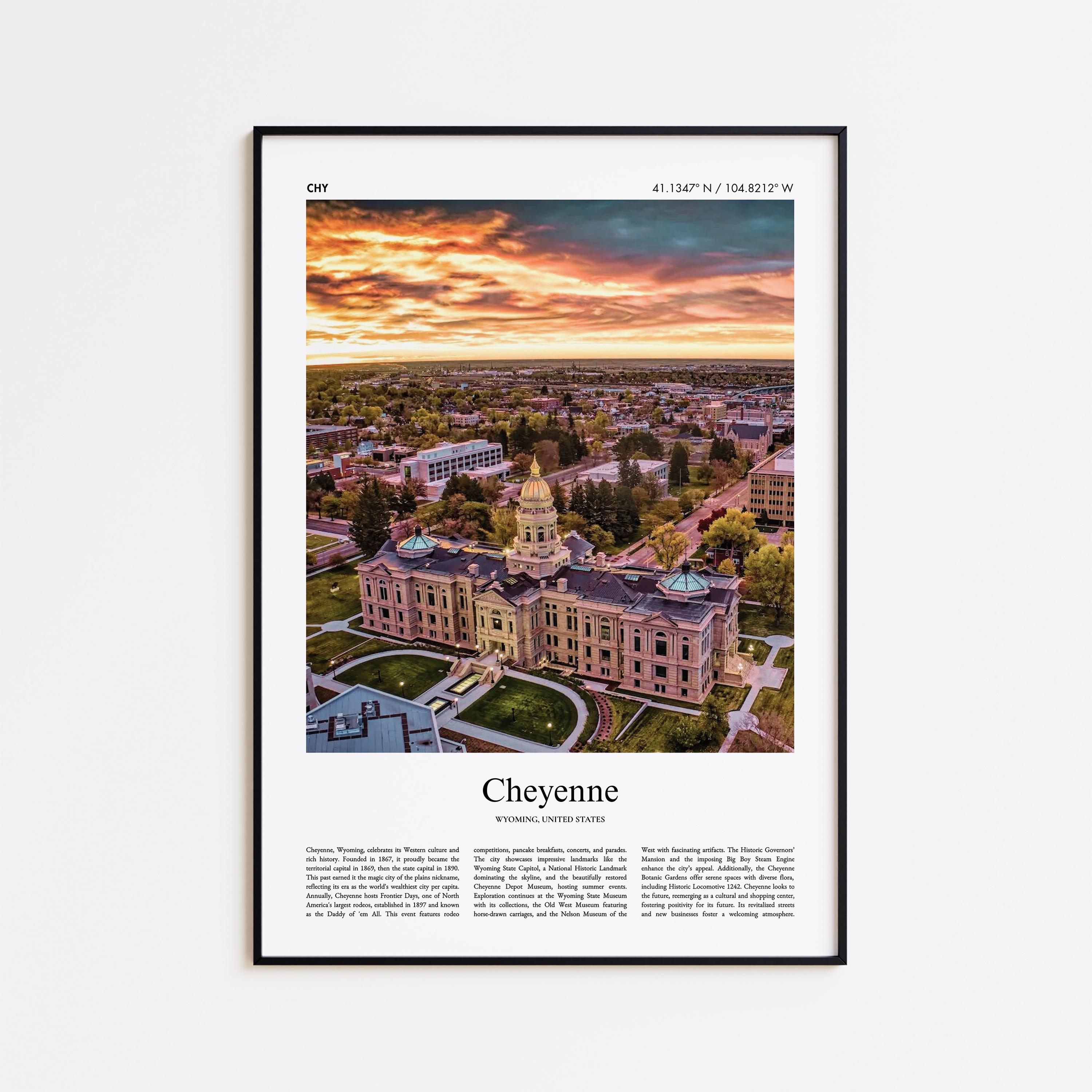 Cheyenne Color Print, Cheyenne Real Photo Poster, Cheyenne Travel ...
