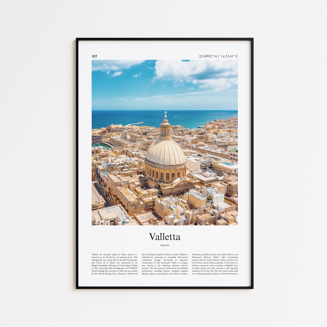 Valletta Color Print, Valletta Real Photo Poster, Valletta Travel ...
