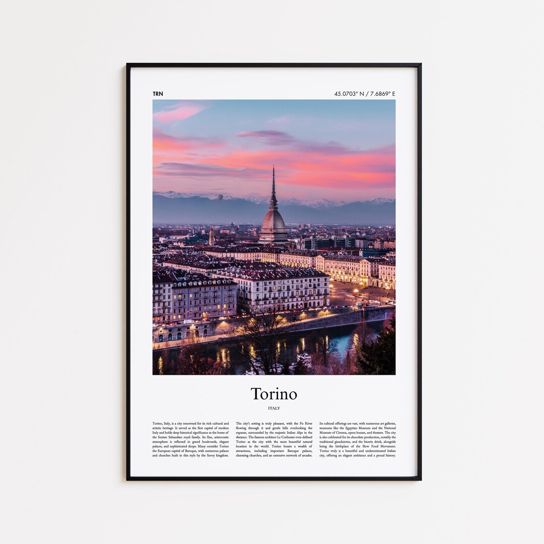Torino Color Print, Torino Real Photo Poster, Torino Travel Poster Gift ...