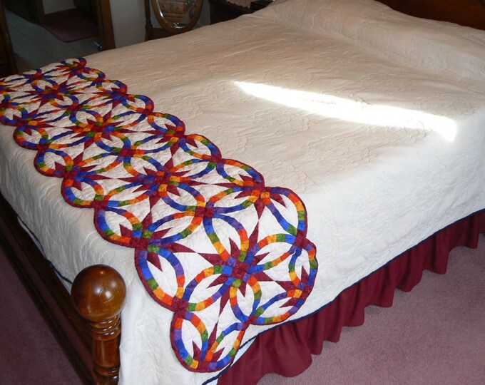 Double Wedding Ring Bed Runner - Etsy