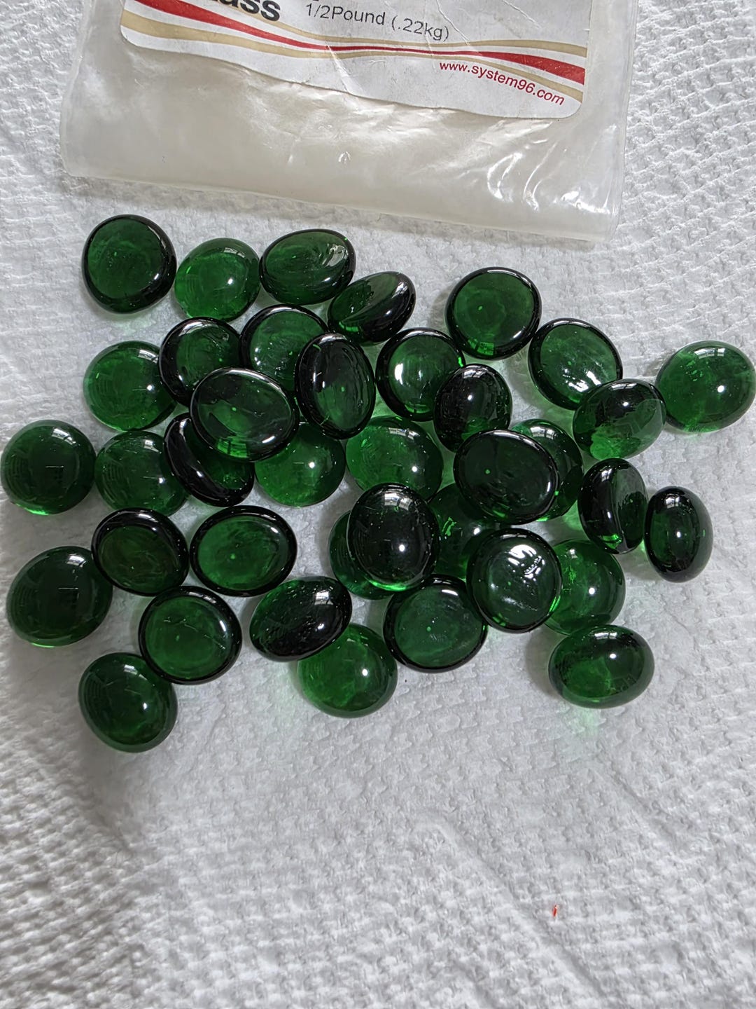 COE 96 Glass Pebbles Fuseable Green Rare Spectrum System (oceanside ...