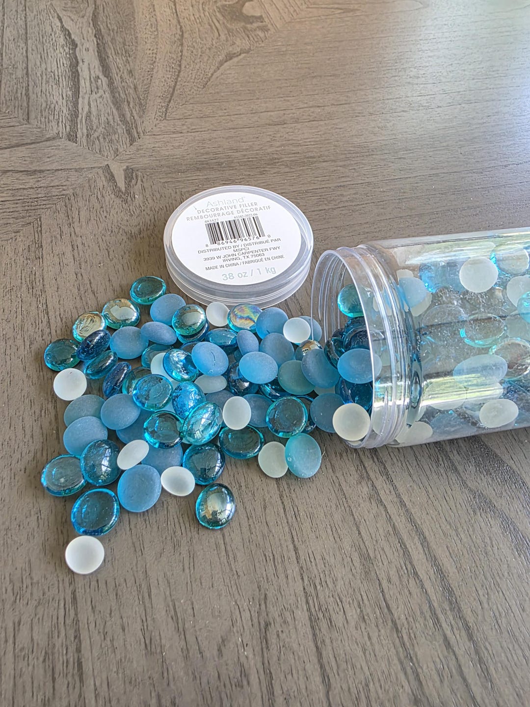 Navy Blue/white/clear Glass Gems: Translucent Vase Filler, Craft ...