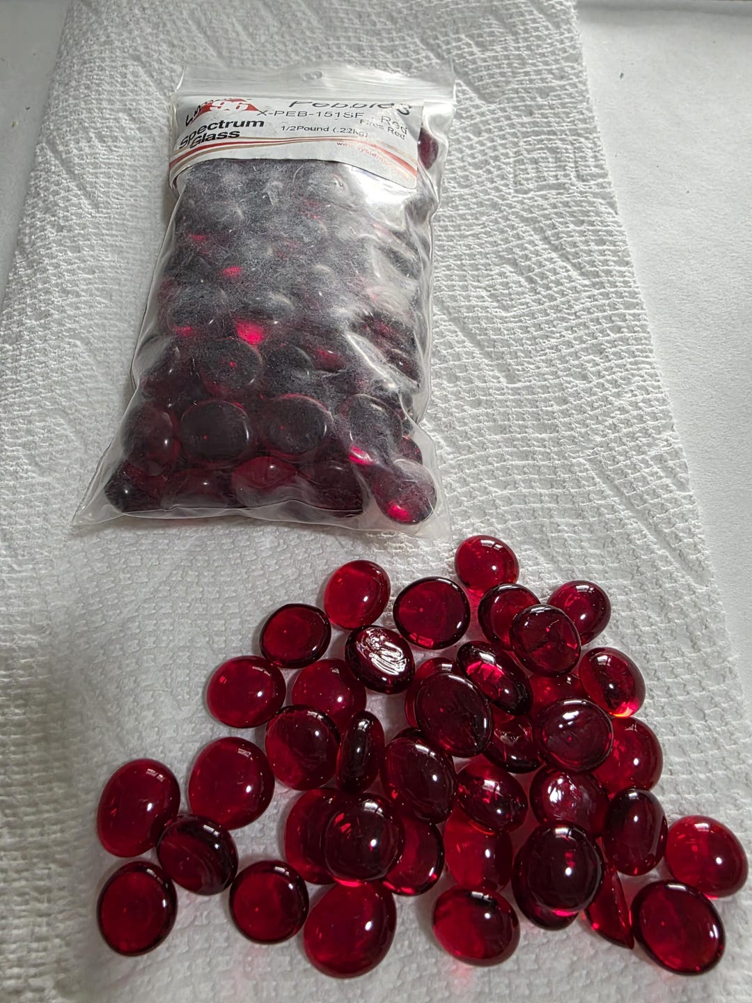 COE 96 Glass Pebbles Fuseable Red Rare Spectrum System (oceanside ...