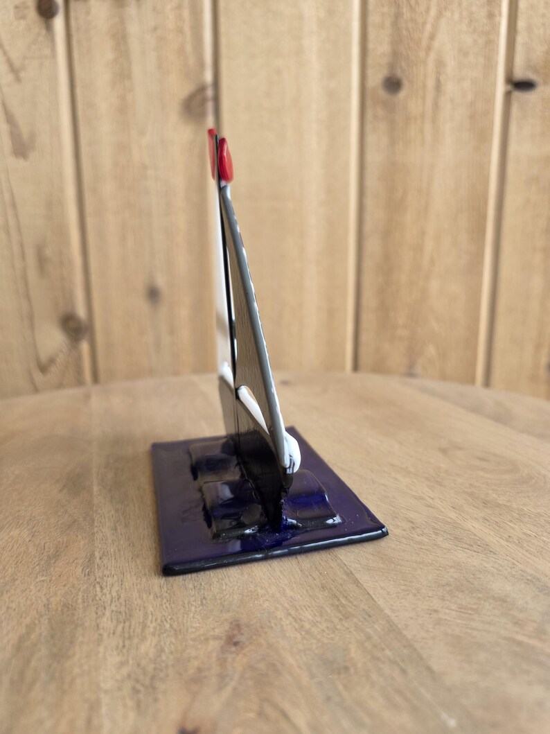 Fused Glass Sailboat Gift Small Sailboat Nautical Decor Tabletop ...