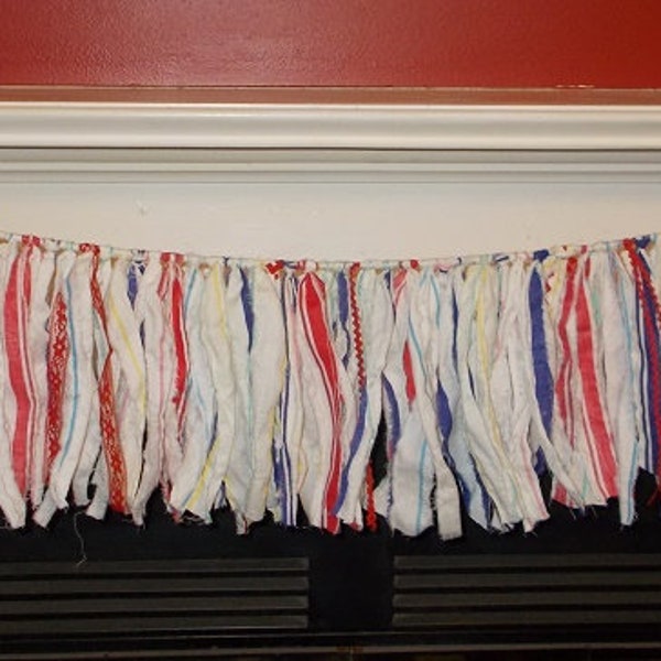 Torn Fabric Garland - Etsy