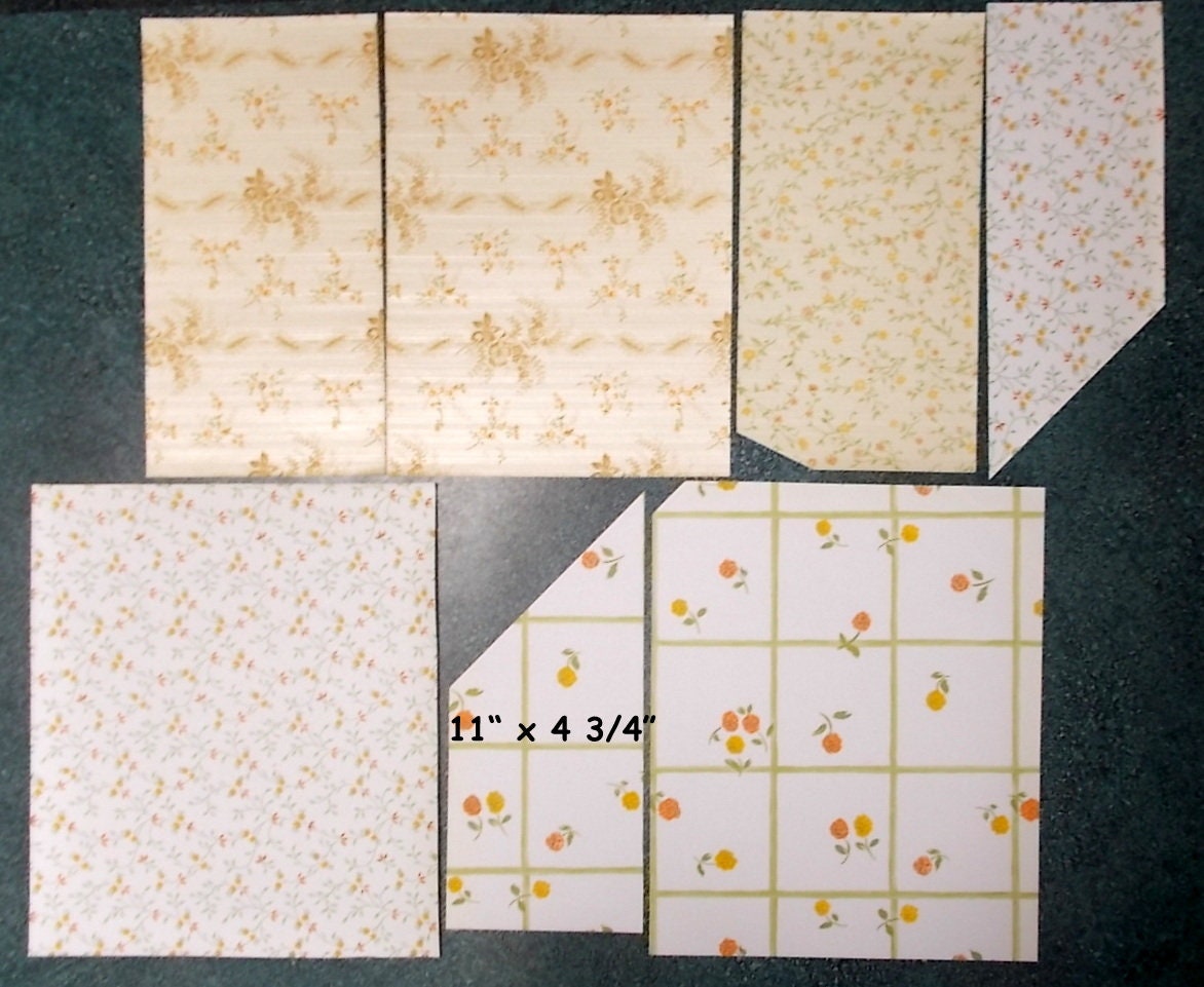 Vintage 1981 Wallpaper 17 Pages Yellows/greens/florals/stripes - Etsy
