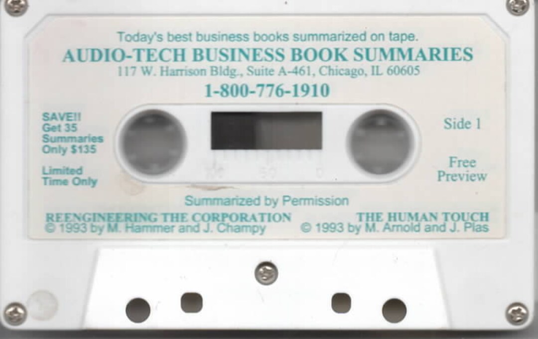 1993 Audio-tech Business Book Summaries Cassette - Etsy