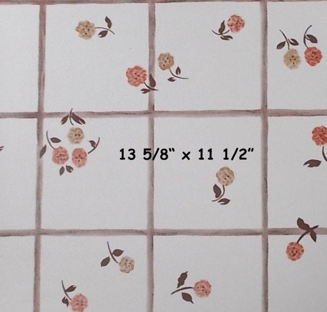 Vintage 1981 Wallpaper 6 Páginas Cremas/Bronceados/Marrones/Florales ...