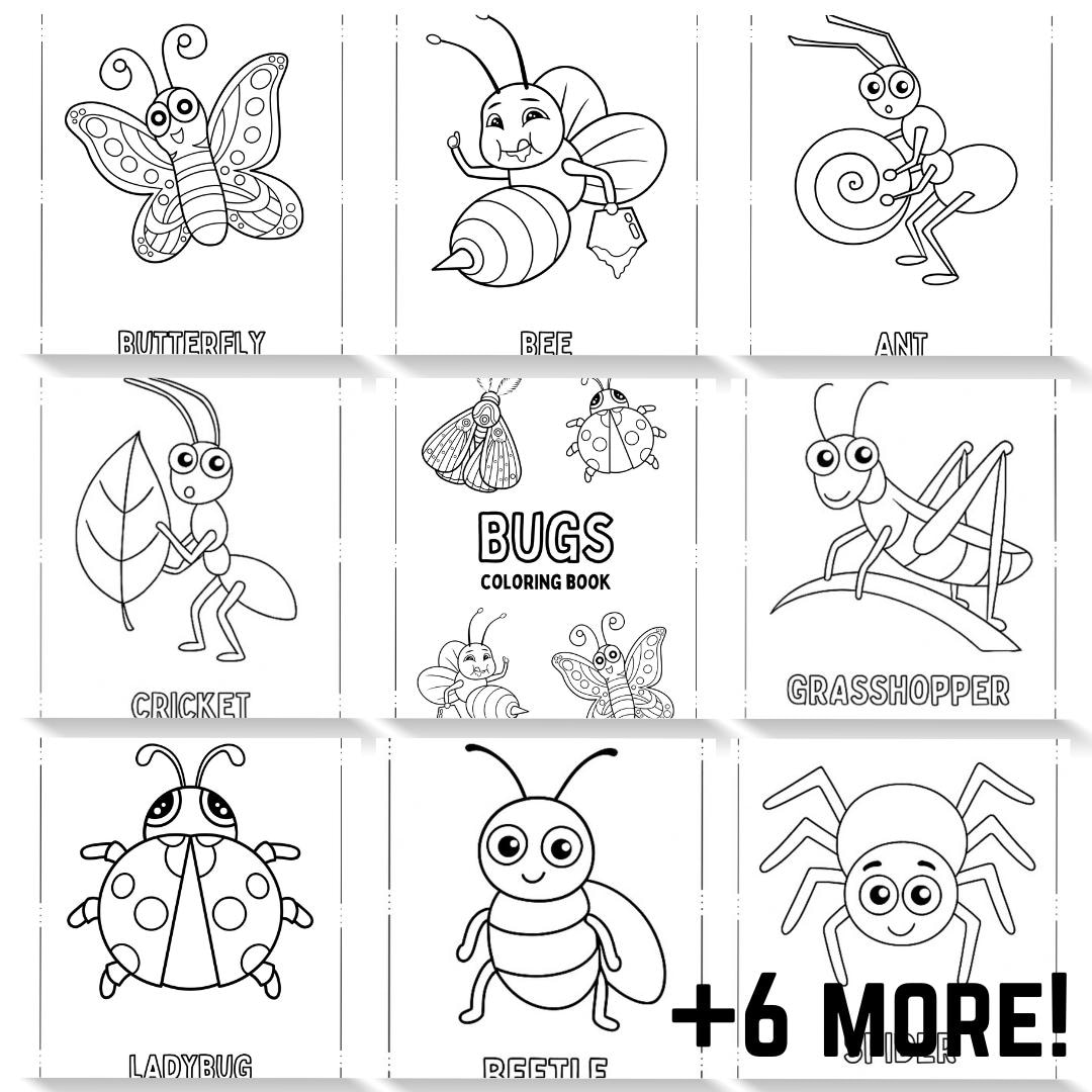 Bug Coloring Pages for Kids: Educational Insect Printable (PDF Download ...
