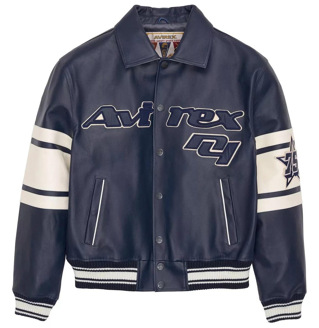 Handmade Men's Avirex Bronx Bomber Jacket | Real Cowhide American ...