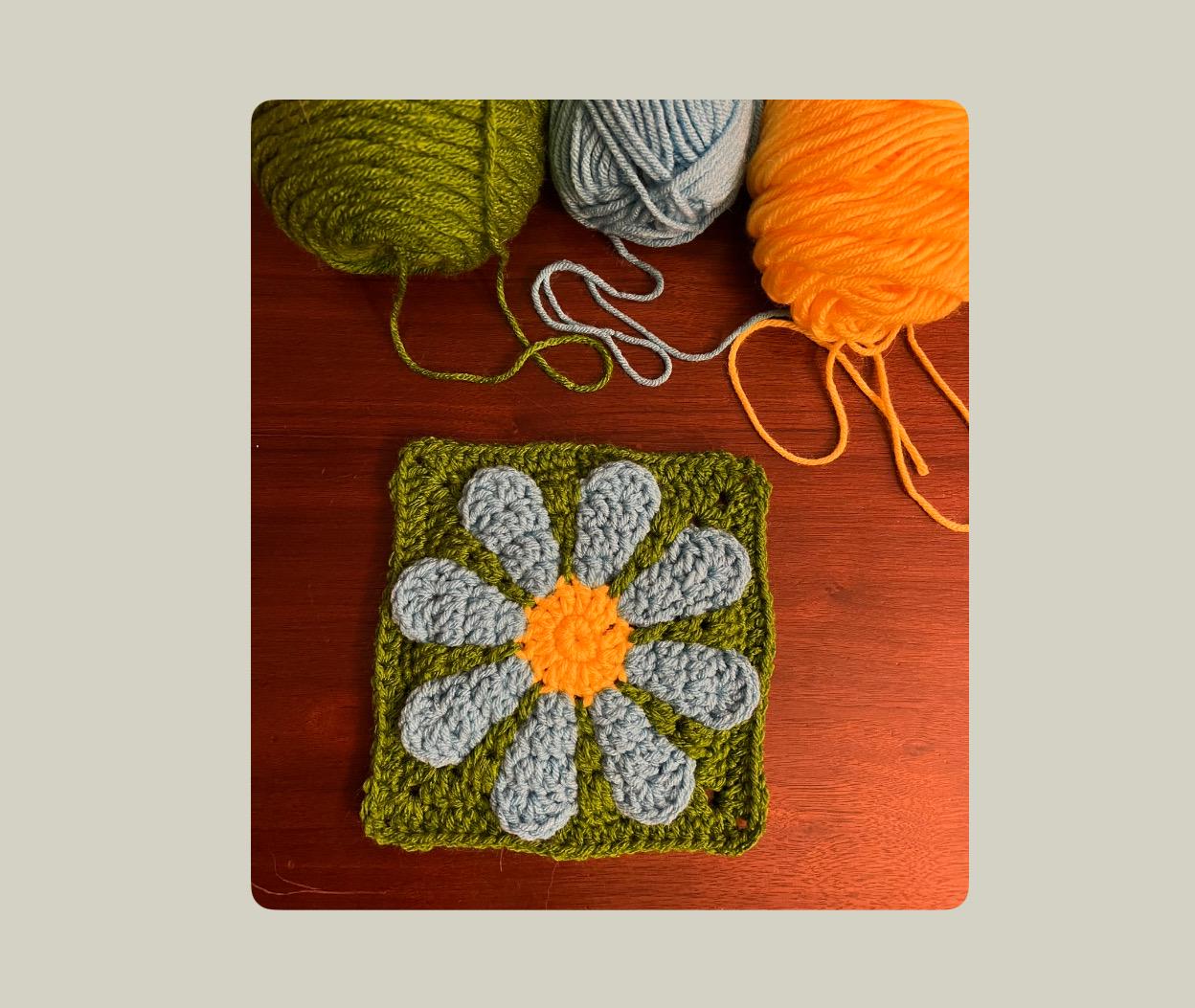 Retro Daisy Granny Square Crochet Pattern • PDF Only - Etsy