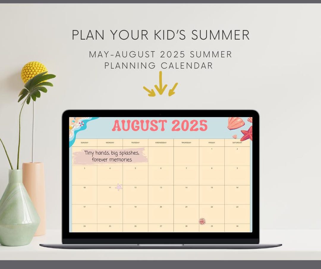 Printable Summer Kids Activity & Camp Planner | Cute Summer Calendar ...