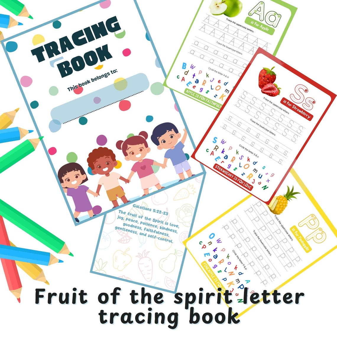 Fruit of the Spirit ABC Tracing Book: Christian Printable (PDF Download ...