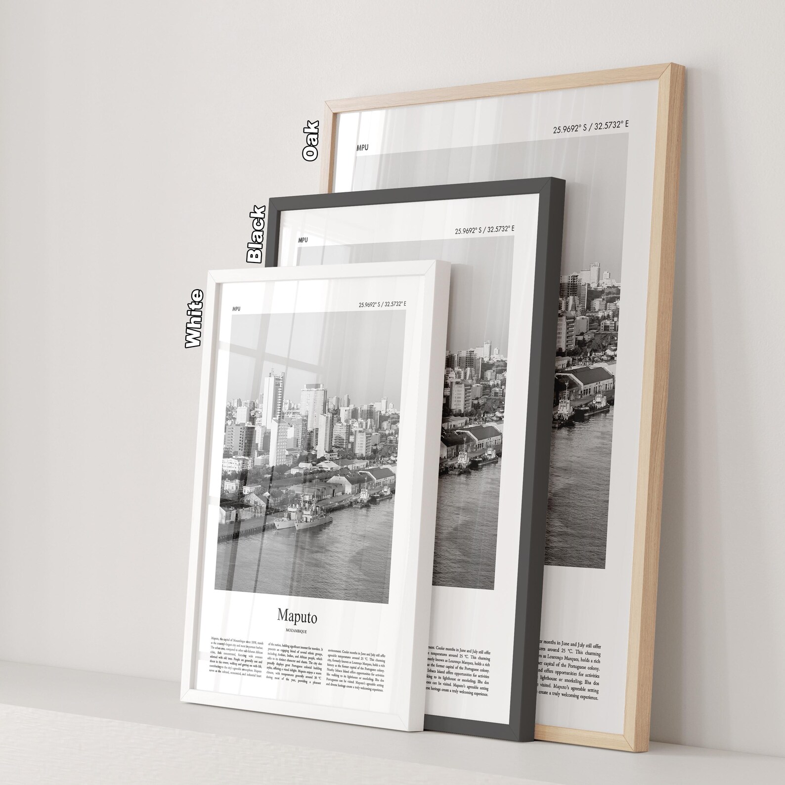 Maputo Black and White Print, Maputo Photo Poster, Maputo Travel Poster ...