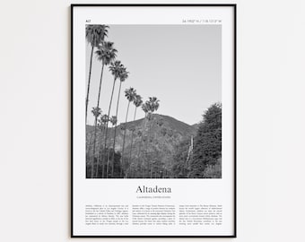 Altadena Color Print, Altadena Real Photo Poster, Altadena Travel ...