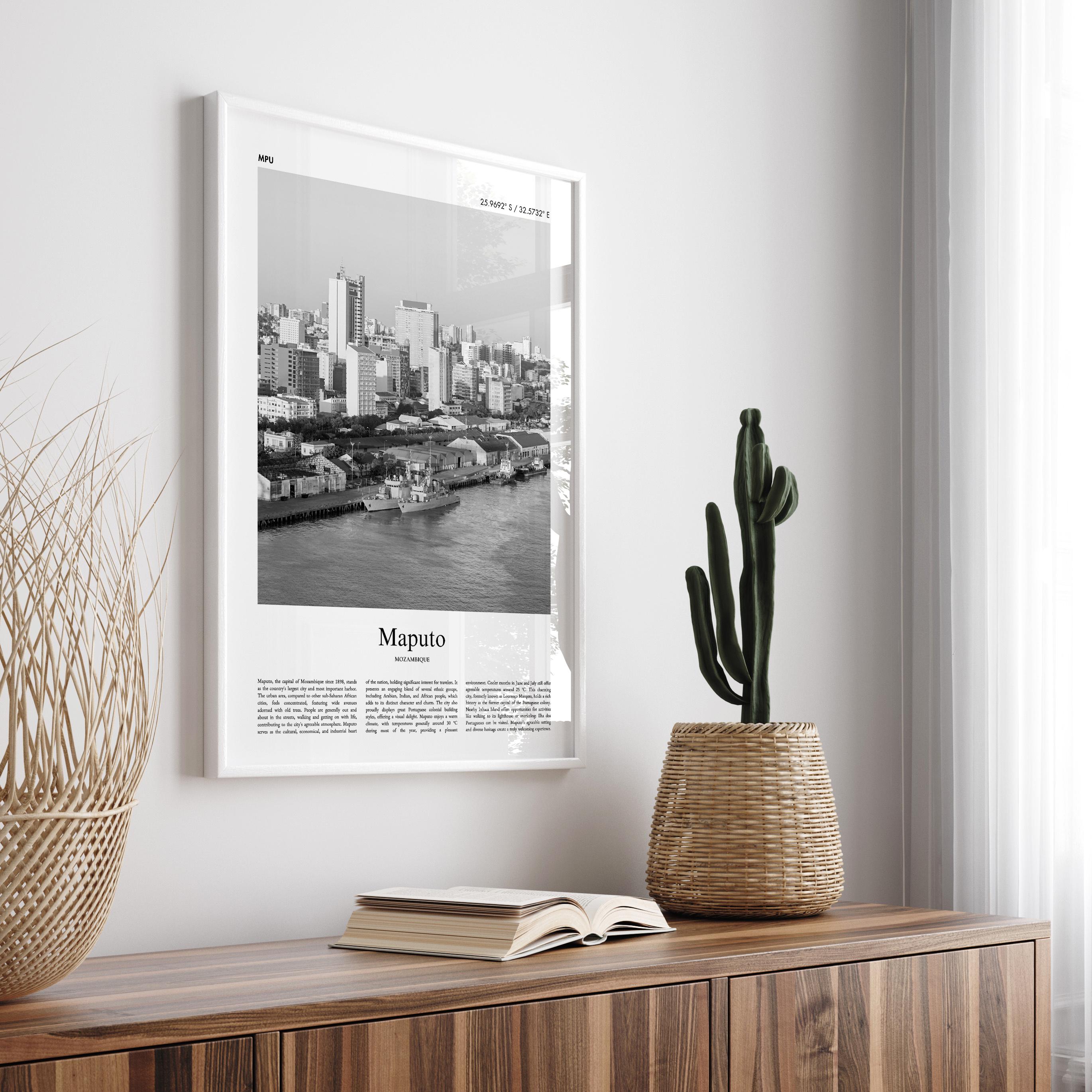 Maputo Black and White Print, Maputo Photo Poster, Maputo Travel Poster ...