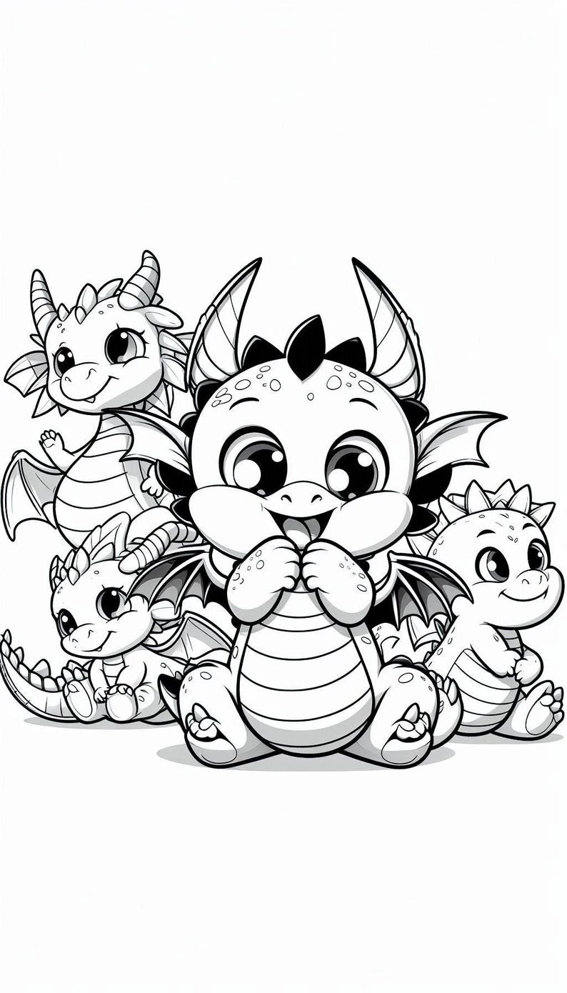 Dragon Activity Book Coloring Book for Toddlers Instant Download Pdf - Etsy