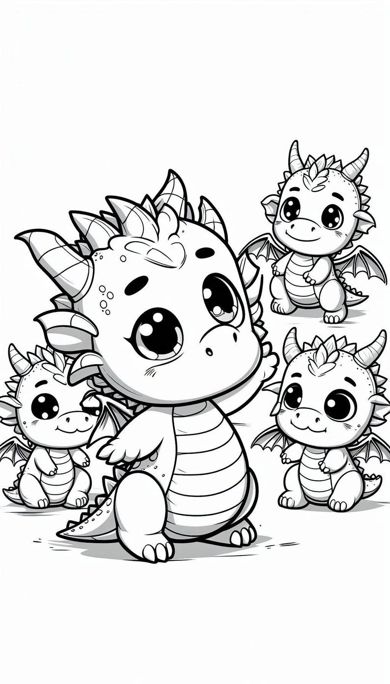 Dragon Activity Book Coloring Book for Toddlers Instant Download Pdf - Etsy