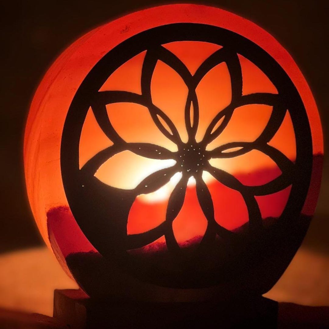 Flower of Life Himalayan Salt Lamp: Zen Meditation Decor|galentine Gift ...