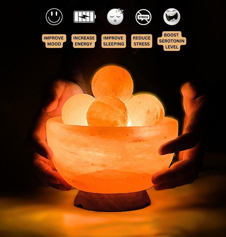 Self Care Gifts Psalmith Himalayan Pink Salt Fire Bowl Lamp With ...