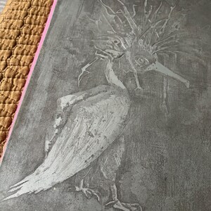 Rare Vintage Metal Printing Plate Abstract Birds Charles Shoemaker ...