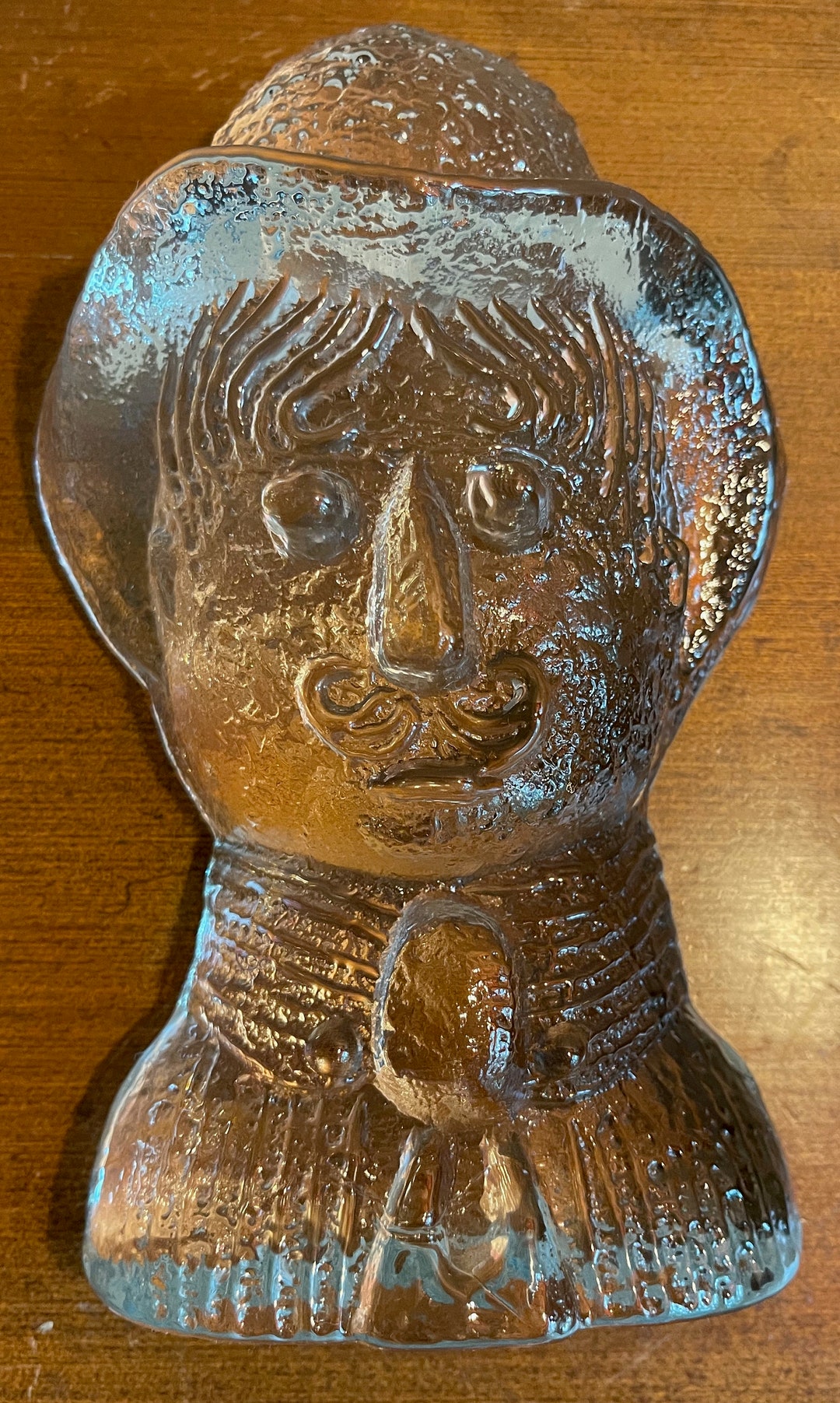 Vintage Blenko Sculptural Glass Paperweight Bookend Mid Century Don ...