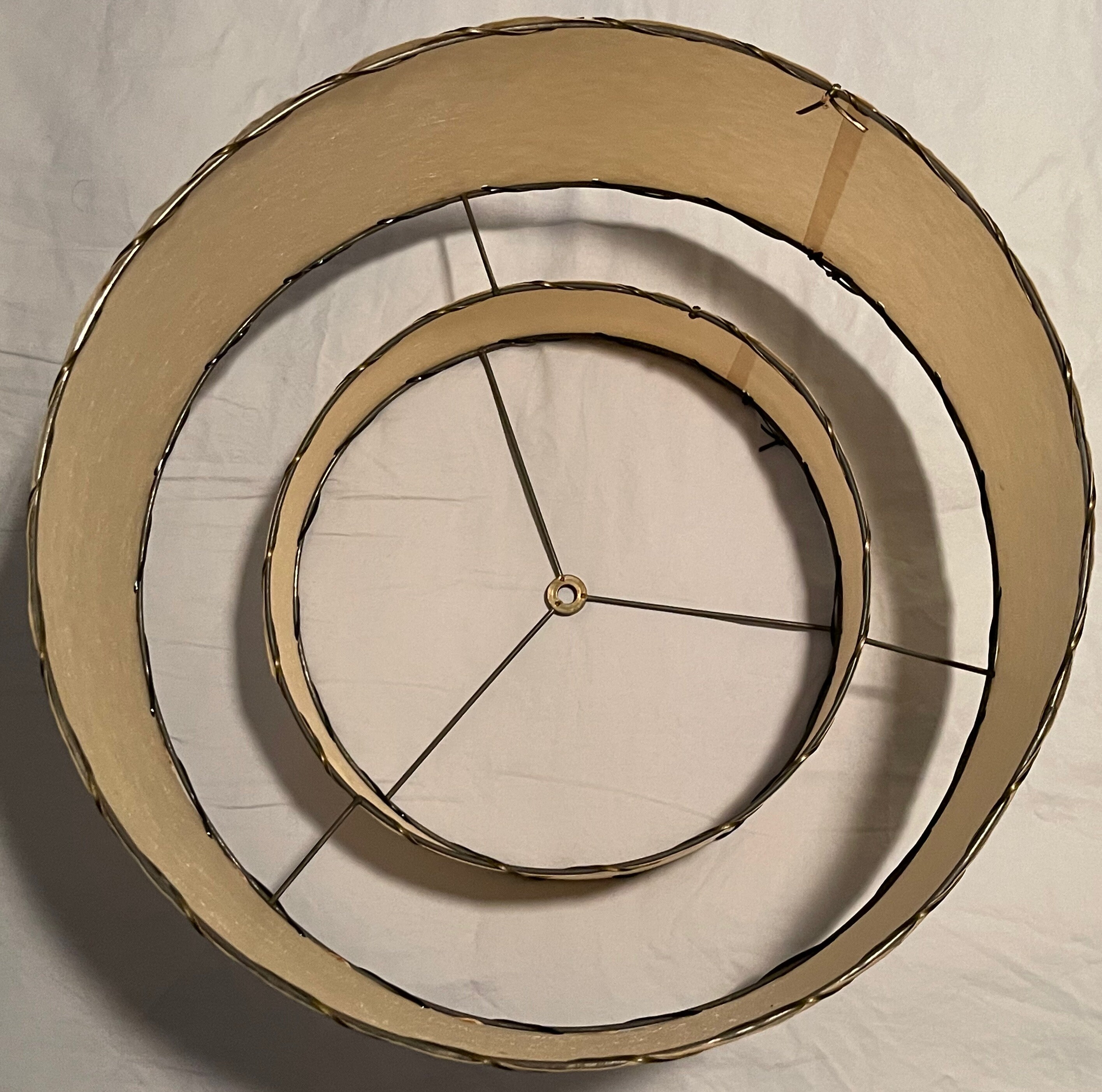 Vintage 50s Two Tier Beige Fiberglass Lamp Shade Mid Century Modern ...