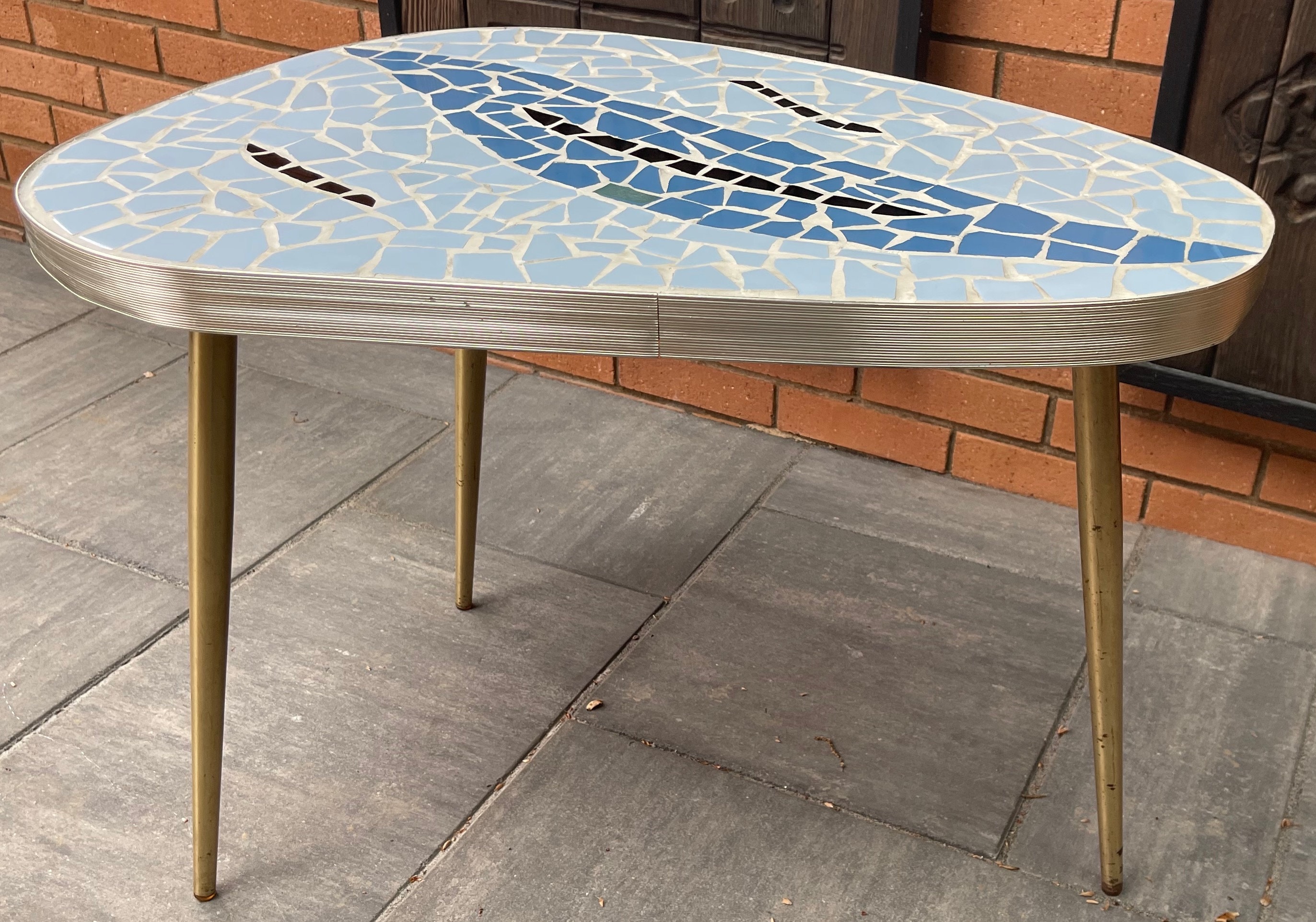 Vintage 50s 60s Ceramic Tile Mosaic Coffee Table Mid Century Modern ...
