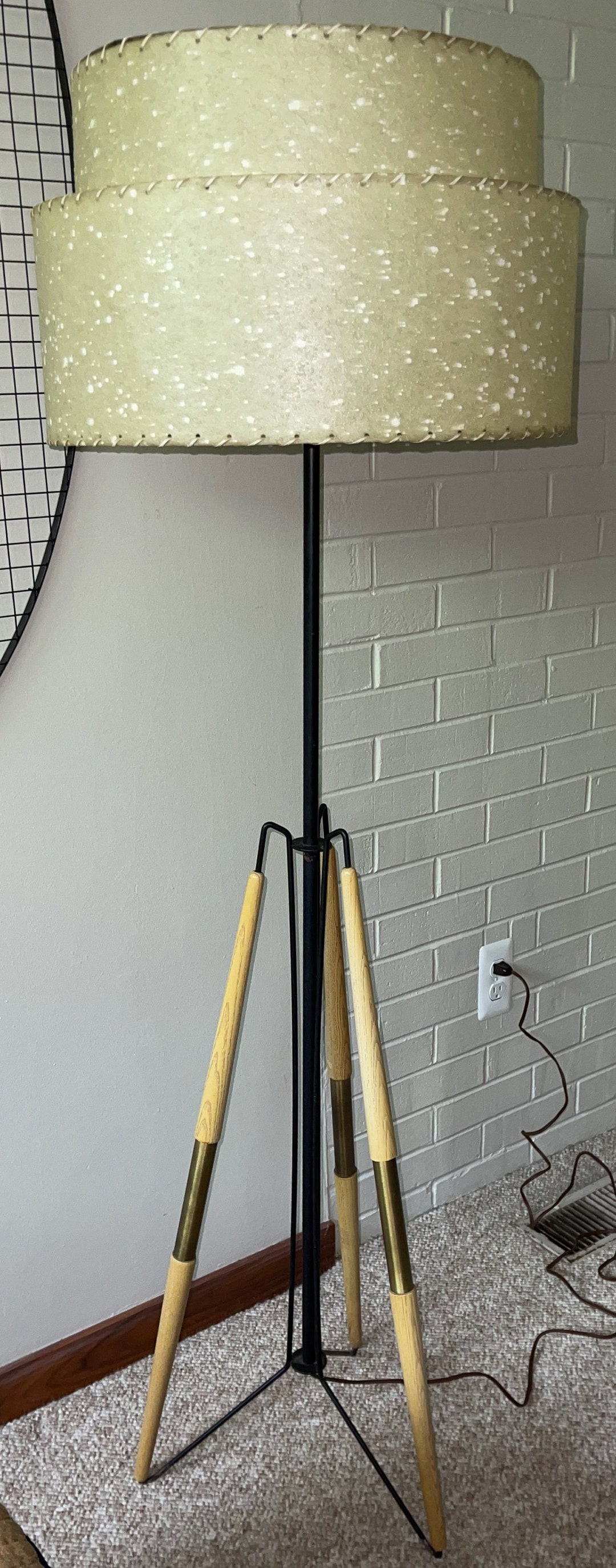 Vintage Modeline Floor Lamp Mid Century Modern Wood Metal Atomic Era ...