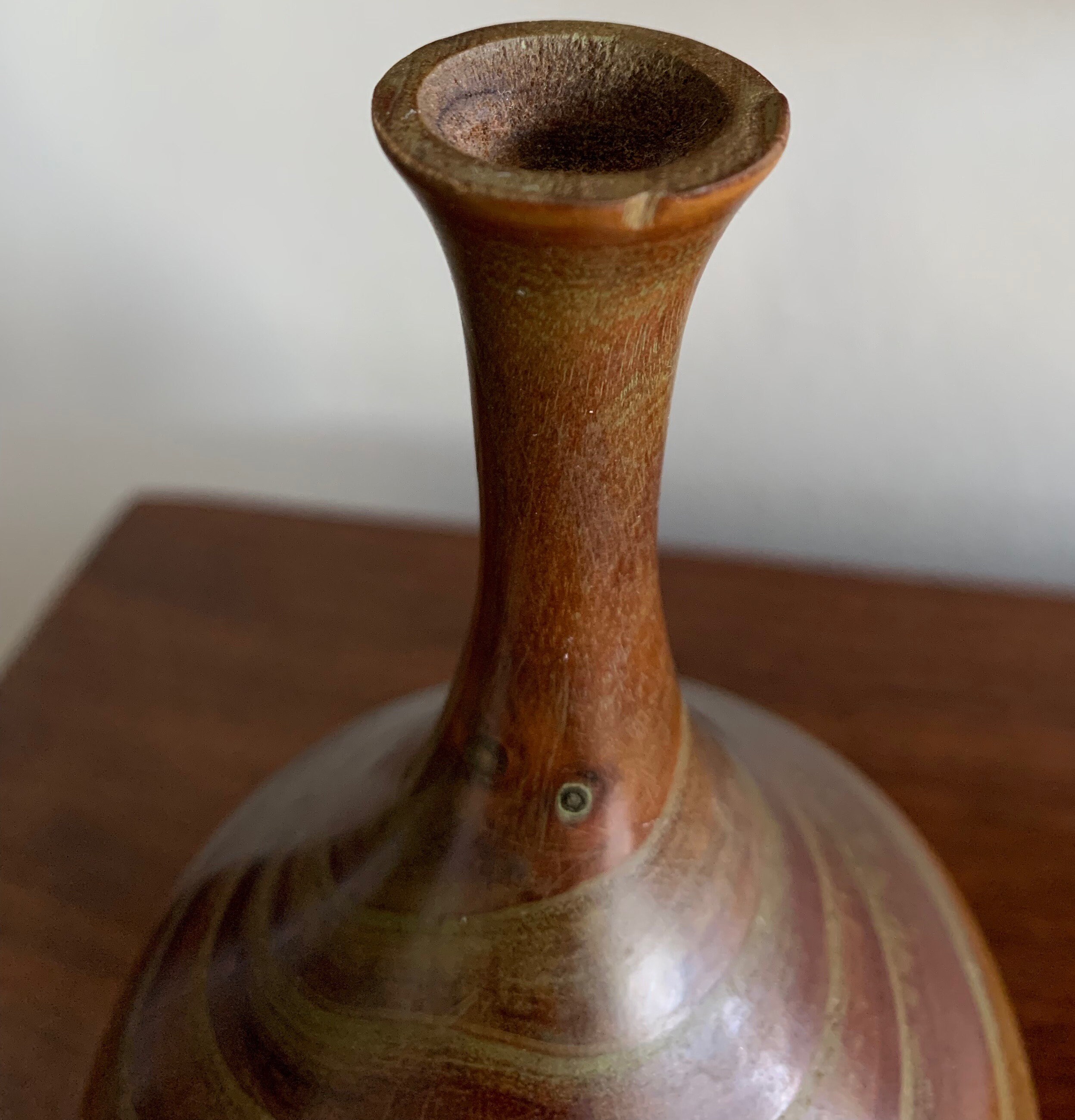 Beautiful Vintage 70s Decorative Hand Turned Sculptural Wood Vase ...